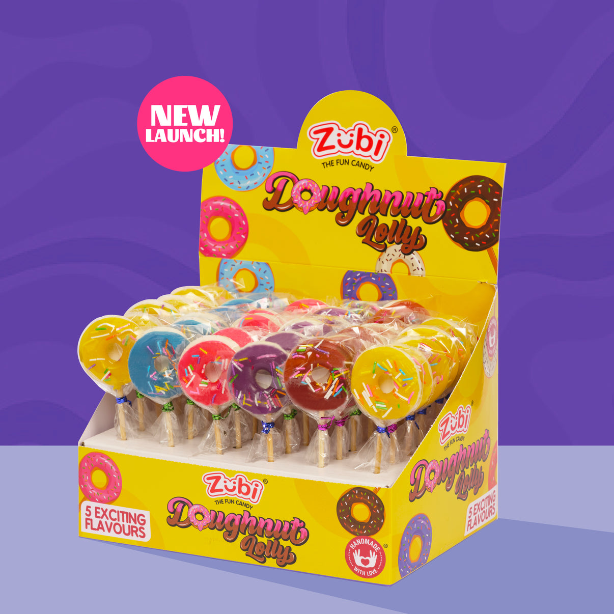 Zubi Doughnut Lolly - Enriched with Vitamin C (Pack of 6) – Zubi Candy